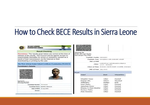 OUT-BECE Results 2025| How to Check BECE Results in Sierra Leone
