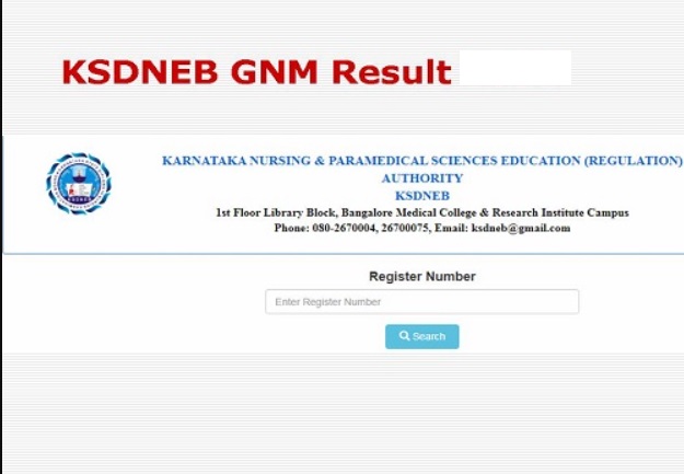 KSDNEB GNM Result 2024-2025 www.ksdneb.org Karnataka KSDNEB GNM ...