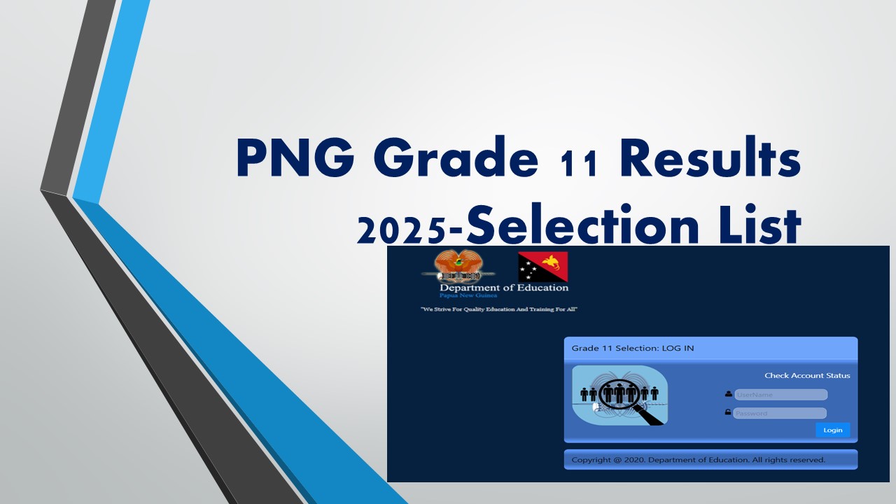 PNG Grade 11 Results 2025-Selection List Download Pdf Online education ...