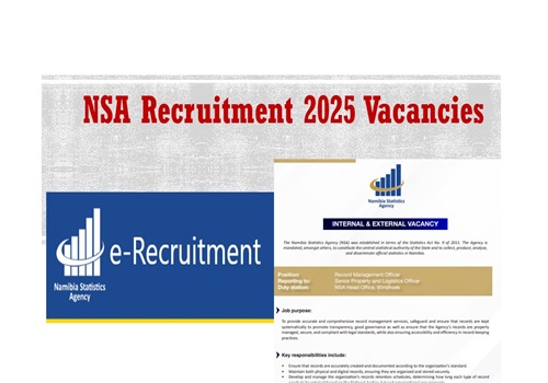 NSA Recruitment 2025-2026 Vacancies Apply @nsa.org.na Namibia ...