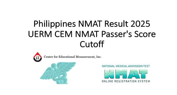 Philippines NMAT Result 2025 UERM CEM NMAT Passer's Score Cutoff