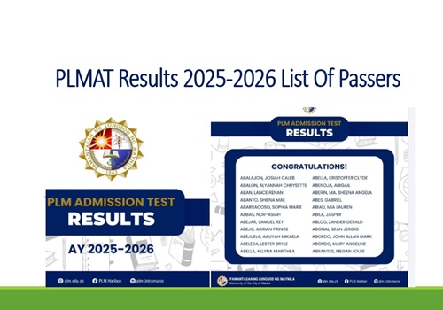 OUT-PLMAT Results 2025-2026 Passers| PLM Admission Test 2025 www.plm.edu.ph