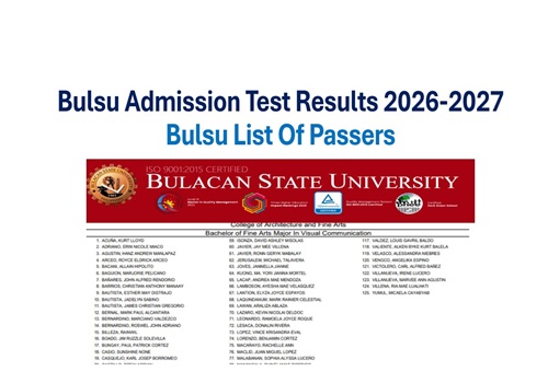 Bulsu Admission Test Result 2026| Bulacan State University Entrance ...