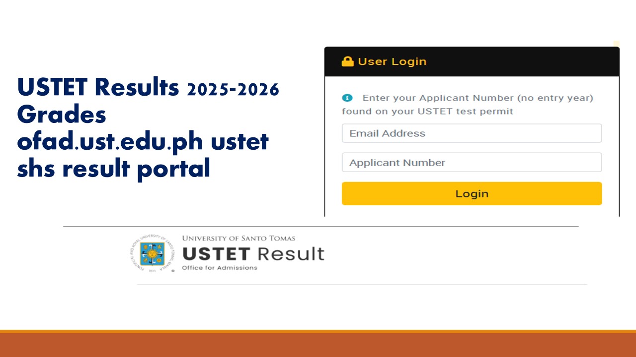 USTET Results 2025-2026 ustet.ust.edu.ph UST Entrance Exam Passers