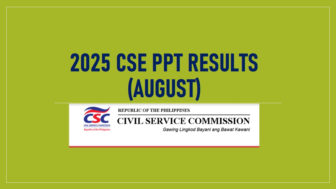 2025 CSE PPT Results (August) CSC Passers Region Wise
