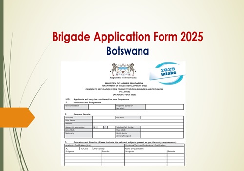 Brigade Application Form 2025 Botswana| Brigade Courses in Botswana ...