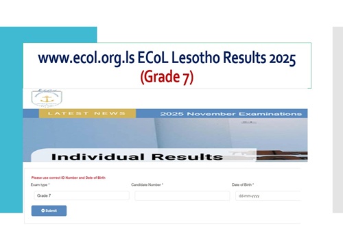 OUT-www.ecol.org.ls ECoL Lesotho Results 2025 Grade 7 & LGCSE ...