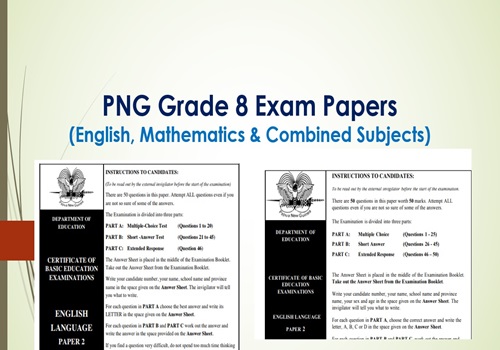 PNG Grade 8 Exam Papers(PDF's)| Mathematics English Combined Subjects ...