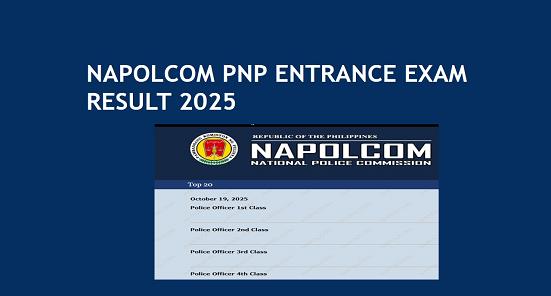 NAPOLCOM PNP Entrance Exam Result 2025 PNPEE & Promotional