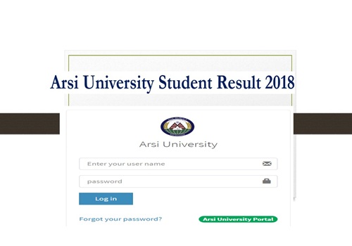 Arsi University Student Result 2018/ 2026 www.arsiun.edu.et Login Password