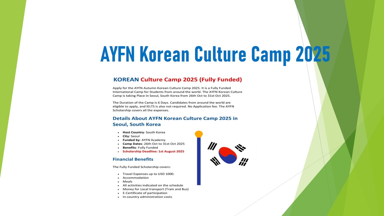 AYFN Korean Culture Camp 2025 Seoul, South Korea 26-31st October