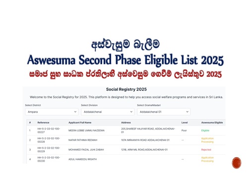 OUT-www wbb gov lk නාම ලැයිස්තුව 2025 Aswesuma October 2025 අස්වැසුම බැලීම