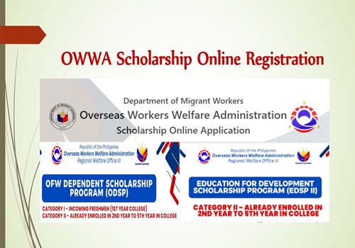 OWWA Scholarship 2025-2026 Registration Form OWWA EDSP/ODSP CMWSP ...