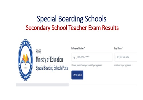 Special Boarding School Teacher Exam Results 2017 EC/ 2025| MOE SBS ...