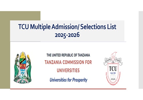 Link-TCU Multiple Admission List 2025/2026 @tcu.go.tz Tanzania All ...