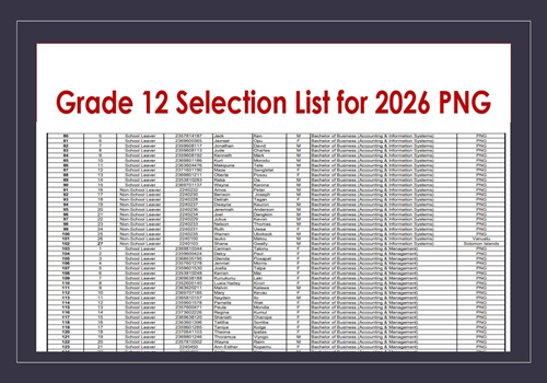 Link-Grade 12 Selection List For 2026 PNG DHERST Gr 12 Selections Lists ...