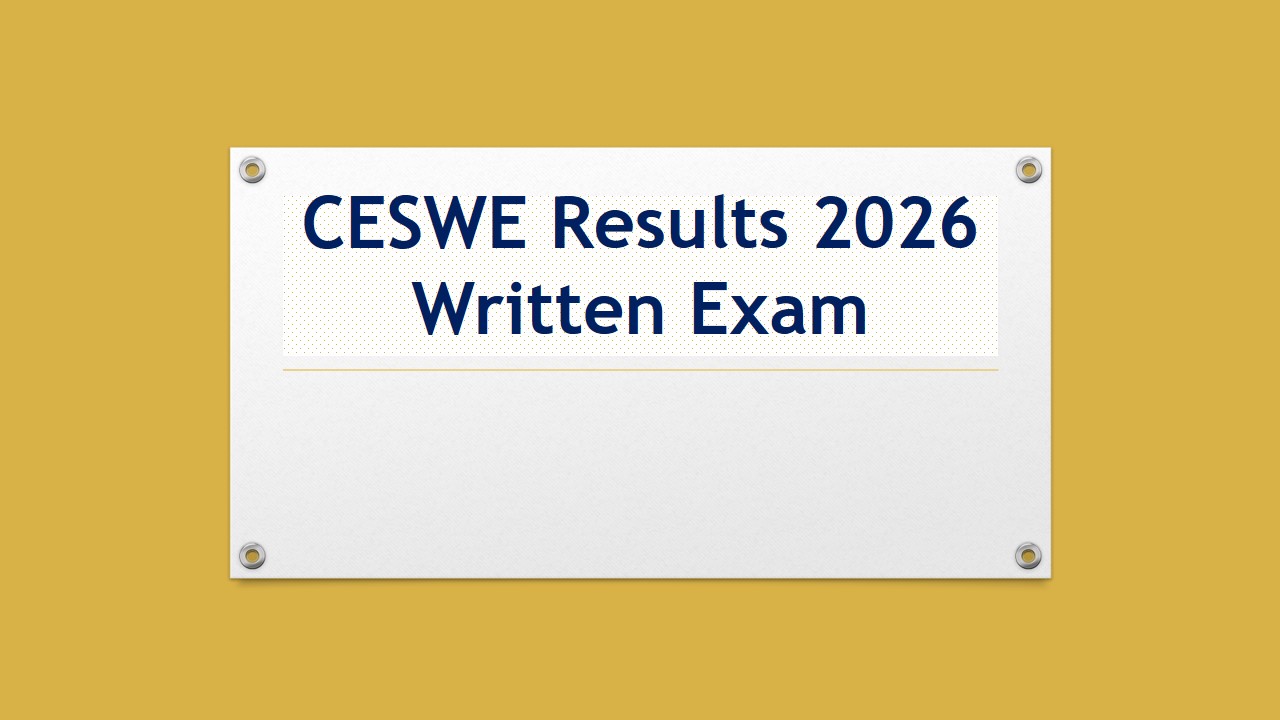 CESWE Results 2026 Written Exam List of Passers Mar/June/Sep