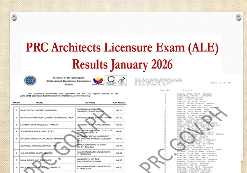 Link-PRC Architect Licensure Exam (ALE) Results 2026 Top 10 LEA Passers ...