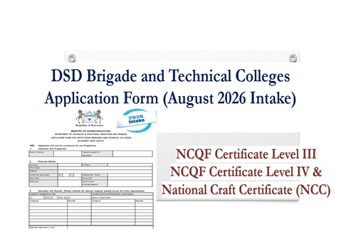 OUT-Brigades and Technical Colleges Application Form 2026 Botswana ...